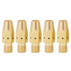 brass contact tip adapter,169728 welding gun mig gas diffuser replacement part,for miller m-25/m-40 and for hobart mig(5pcs)