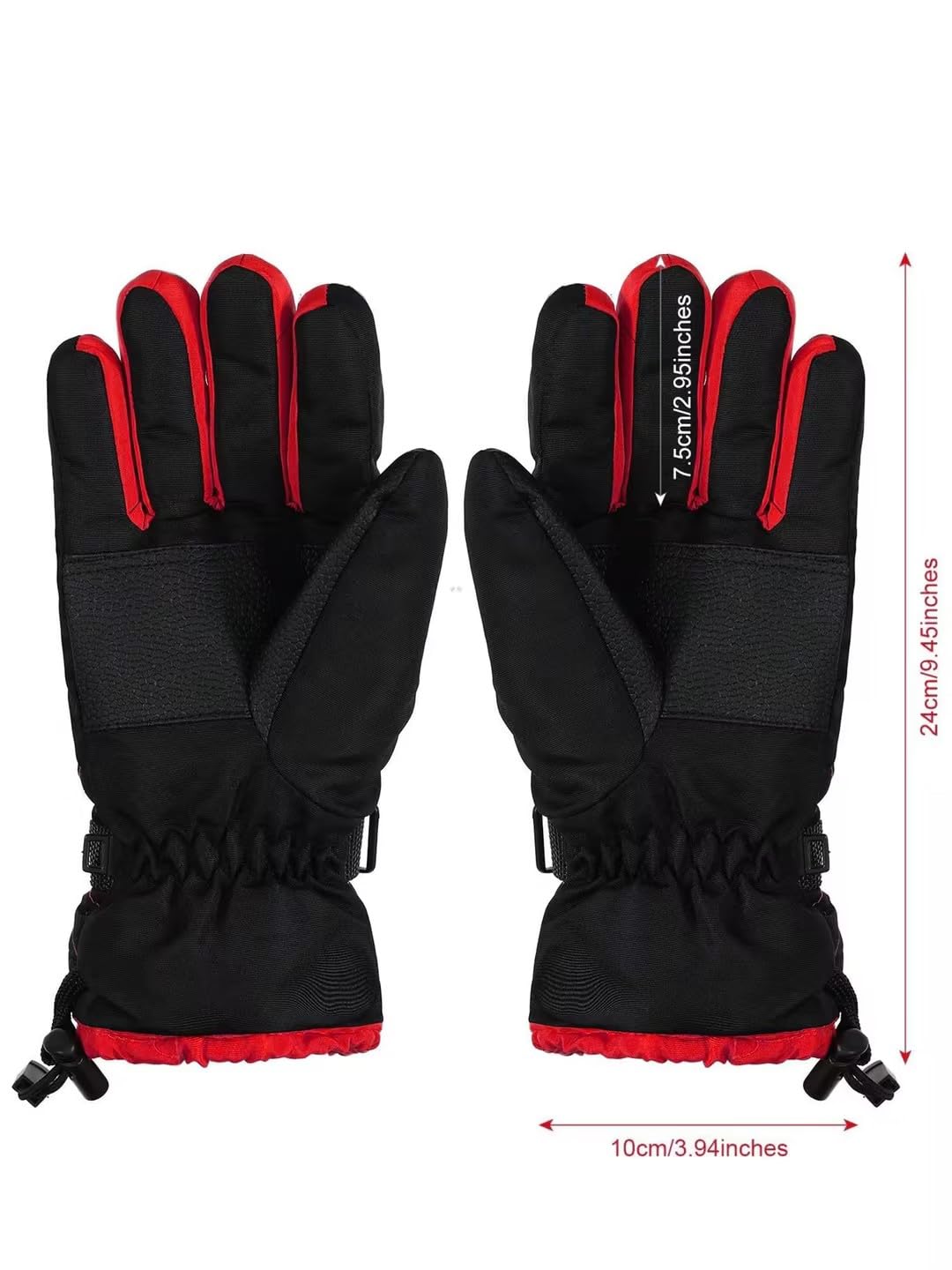 SATINIOR Women Winter Ski Gloves Waterproof Snow Gloves Warm Snowboard Gloves for Cold Outdoor Activities (Black)