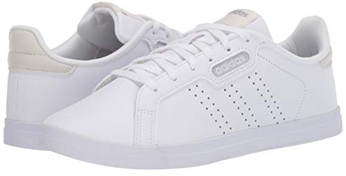 adidas Women's Courtpoint Cl X Tennis Shoe, White/White/Orbit Grey, 10