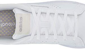 adidas Women's Courtpoint Cl X Tennis Shoe, White/White/Orbit Grey, 10