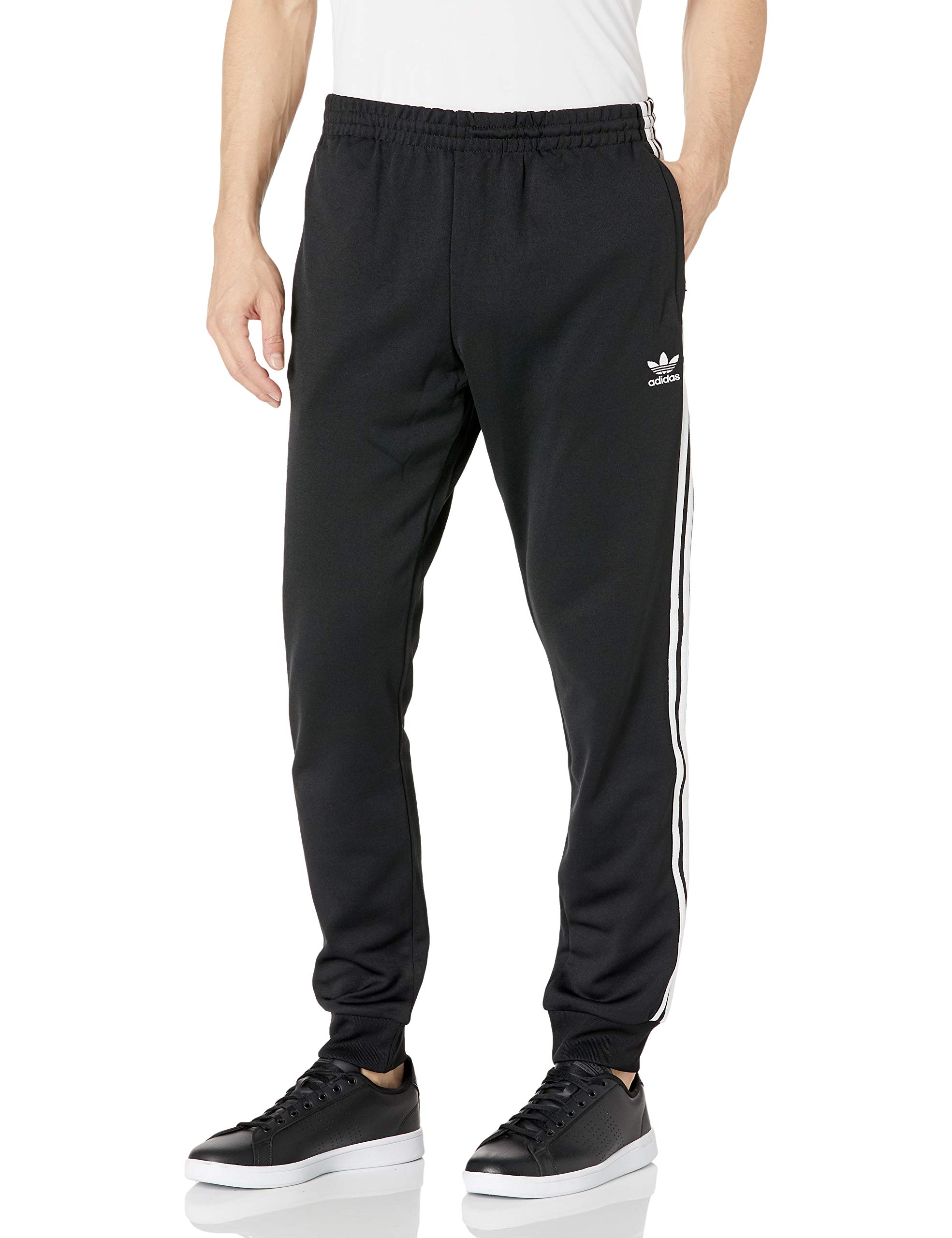 adidas Originals mens Adicolor Classics Primeblue SST Track Pants Black/White Medium