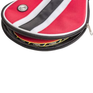 STIGA Table Tennis Racket Cover - Protects 1-2 Ping Pong Paddles, Red