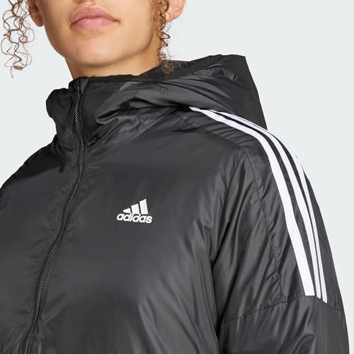 adidas Female Essentials Insulated Hooded Jacket, Black,M