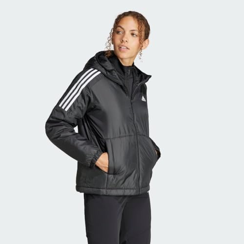 adidas Female Essentials Insulated Hooded Jacket, Black,M