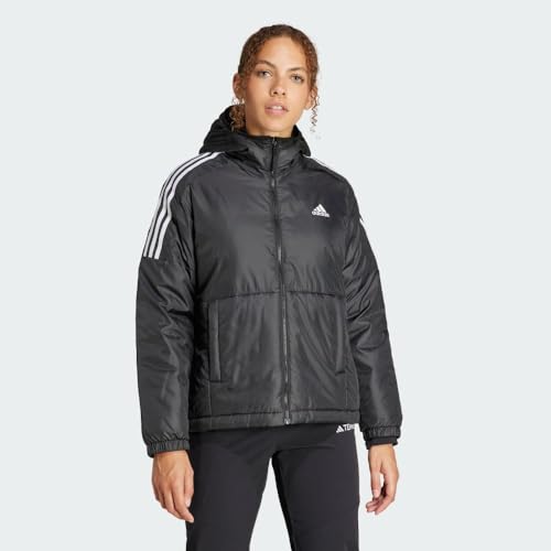 adidas Female Essentials Insulated Hooded Jacket, Black,M