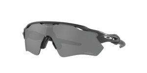 oakley men's oo9208 radar ev path rectangular sunglasses, hi res carbon/prizm black polarized, 38 mm