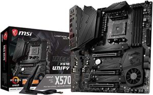 msi meg x570 unify motherboard (amd am4, ddr4, pcie 4.0, sata 6gb/s, m.2, usb 3.2 gen 2, ax wi-fi 6, bluetooth 5, atx)