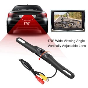 Rear View Camera, 170° HD 8 LED Night Waterproof Universal Car Backup Parking Camera Reverse Camera Backup Camera for Car