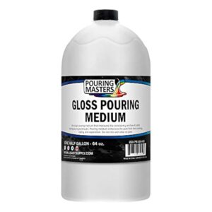 u.s. art supply professional gloss pouring effects medium, 64 oz. (half-gallon) - improves flow consistency, artist techniques to create cell effects, mix with art acrylic paint, adjusts viscosity