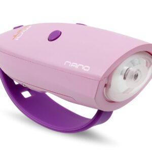 Hornit Mini Nano - Bike & Scooter Horn and Light for Children and Kids - 15 Sound Effects / 3 Light Settings (Pink/Purple)