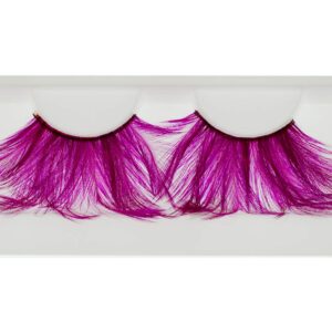 EMILYSTORES Pink Faux-Feather Costume Eye Lashes For Halloween, Dramatic Eyelashes, Party Looking, 1 Pair