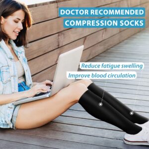 BLUEENJOY Copper Compression Socks for Women & Men (6 pairs) - Best Support for Nurses, Running, Hiking, Recovery