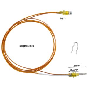 MENSI 110186-01 Thermocouple 33 Inches Wire Clip Mounted Desa Comfort Glow Vanguard line of Blue Flame Unvented Vent-Free Gas heaters Thermo Coupler Sensor