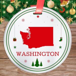 Elegant Chef Washington State Christmas Ornament- Tree Hanging WA Lover Christmas Decorations