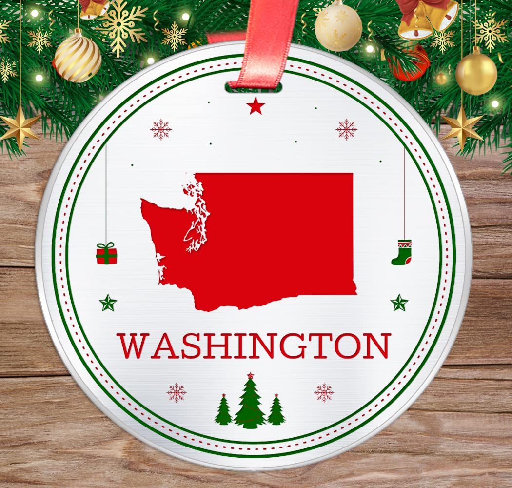 Elegant Chef Washington State Christmas Ornament- Tree Hanging WA Lover Christmas Decorations