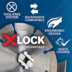 BOSCH MGX0450 4-1/2 In. X-LOCK Backing Pad with X-LOCK Clip - Medium Hardness, Use with Fiber Discs, for Applications in Metal Surface Finishing, Weld Blending, Rust Removal, Black