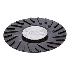 BOSCH MGX0450 4-1/2 In. X-LOCK Backing Pad with X-LOCK Clip - Medium Hardness, Use with Fiber Discs, for Applications in Metal Surface Finishing, Weld Blending, Rust Removal, Black