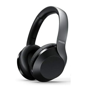 philips ph802 wireless bluetooth over-ear headphones noise isolation stereo with hi-res audio, up to 30 hours playtime with rapid charge (taph802bk)