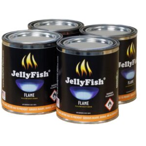 Real JellyFish Flame Premium Gel Fuel 4 Cans Indoor or Outdoor Made in USA 13oz