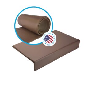 kidkusion soft seat edge cushion | made in usa | 108" | brown | fireplace cushion and hearth pad