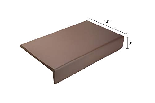 Kidkusion Soft Seat Edge Cushion | Made in USA | 108" | Brown | Fireplace Cushion and Hearth Pad