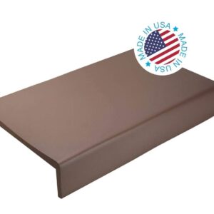 Kidkusion Soft Seat Edge Cushion | Made in USA | 108" | Brown | Fireplace Cushion and Hearth Pad