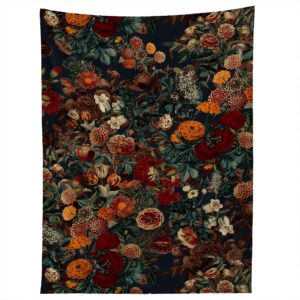 society6 burcu korkmazyurek exotic garden-night xxi tapestry, 60" x 80", multi