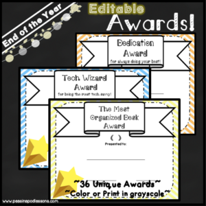 end of the year awards editable