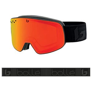 Bollé Nevada Cylindrical Snow Goggle - Matte Black Corp Sunrise | Sunrise