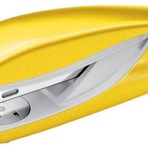 Leitz Stapler, 30 Sheet Capacity, Ergonomic Metal Body, Includes Staples, Wow Range, 55022016 - Yellow