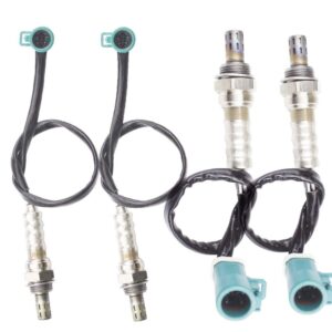 higherbro 4pcs oxygen o2 sensor 1 & 2 for ford mustang 1999 2000 2001 2002 2003 2004 2005 2006 2007 2008 2009 2010 3.8l/3.9l/4.0l/4.6l/5.4l upstream + downstream