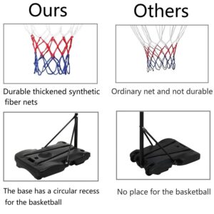 Topeakmart Portable Basketball Hoop-Height Adjustable 5.2-7 ft Basketball Stand Backboard System for Outdoor & Indoor Play with Wheels and 29 Inch Backboard