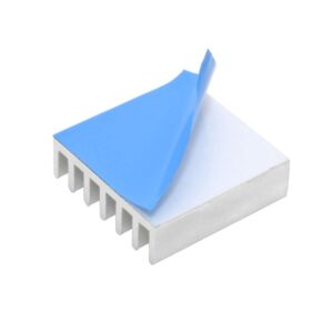 20pcs Aluminum Heatsink 20x20x6mm / 0.79x0.79x0.24 inches with Thermal Conductive Adhesive Tape for Electronic Chip MOS IC Diode Triode Cooling Heat Dissipation