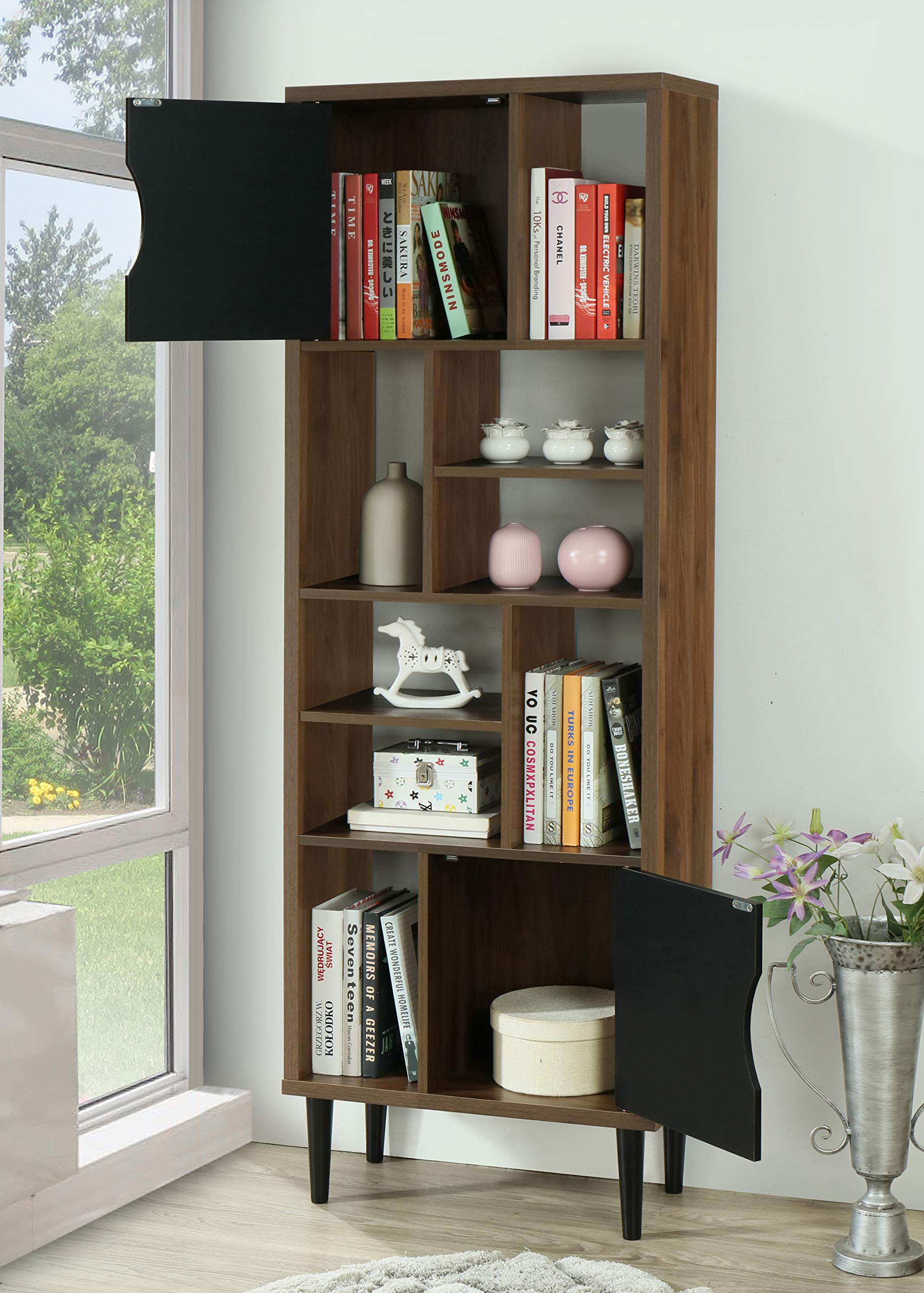 OS Home and Office Display bookcase, Danish Walnut