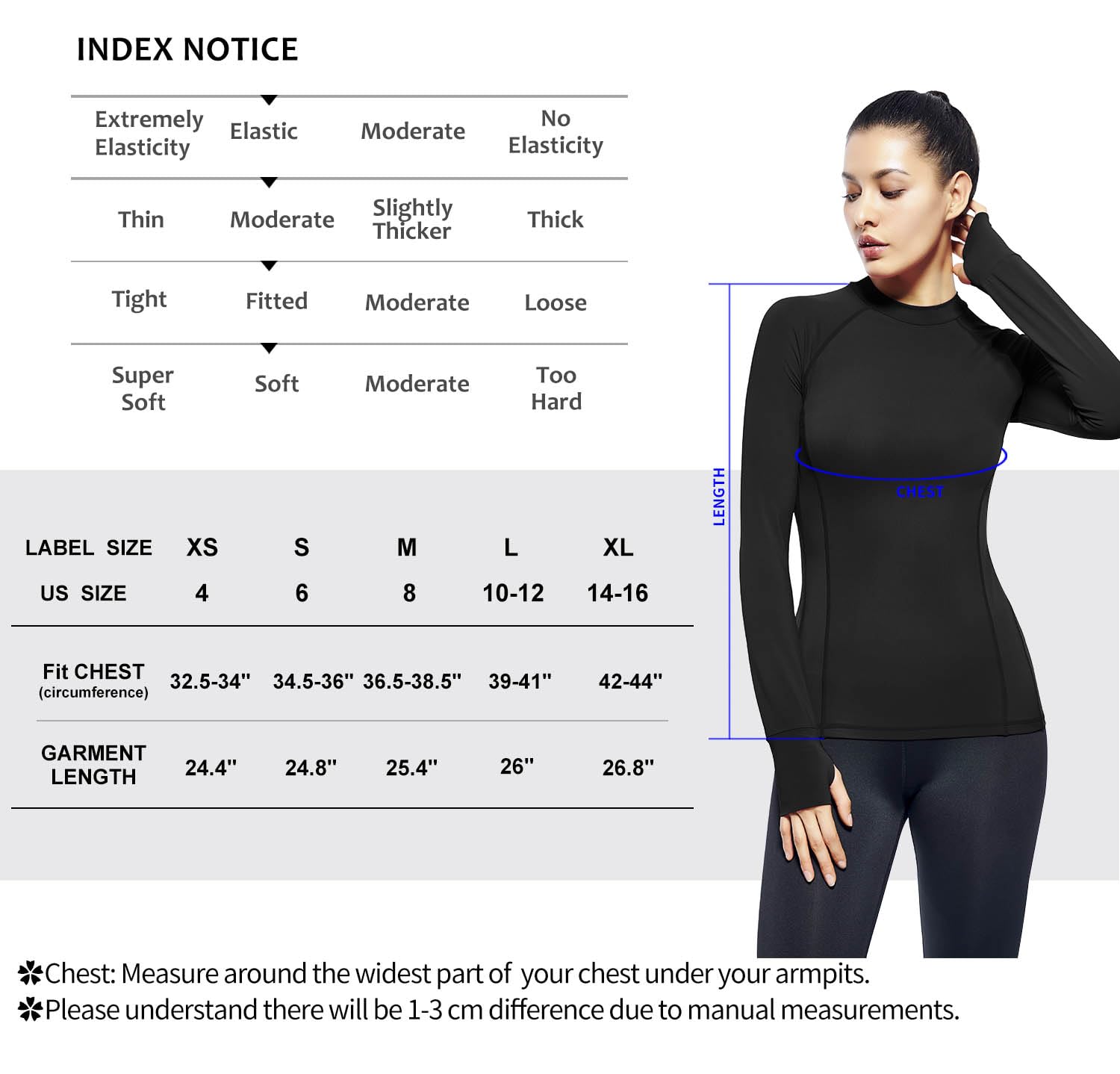 Athletic Tops for Women Long Sleeve Mock Neck Running Shirt with Thumb Holes Dry Fit(Black,XL)