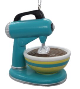 onholiday aqua stand mixer baking christmas tree ornament