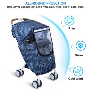 Stroller Rain Cover,Stroller Cover for Winter,Universal Stroller Accessory,Waterproof,Windproof,Breathable,Protect from Rain Wind Snow,Cold,Baby Travel Weather Shield