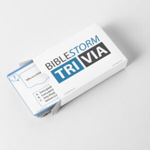 BibleStorm Fun, Educational Bible Trivia Card Game - Flashcards for Bible Study - 50 Questions with Multiple Scripture References per Answer - Play by Yourself or with Family and Friends