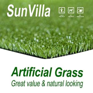 SunVilla Artificial Grass,3' x 5' Artificial Rug/Mat, Realistic Indoor/Outdoor Rubber Back Turf for Garden, Patio, Fence, Garden, Wall Decoration 3FTx5FT (15 sq ft)