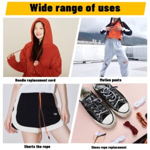 Replacement Drawstring for Shorts - 10Pcs Hard Wearing Hoodie String Replacement in 5 Colors, 52Inches Drawstring Replacement with 3 Drawstring Threader Tool for Pants Sweatshirt Hoodie