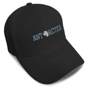 speedy pros baseball cap antarctica embroidery acrylic dad hats for men & women strap closure black design only