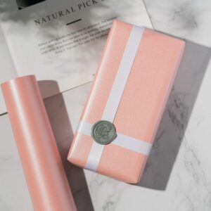 RUSPEPA Pink Matte Wrapping Paper - 81.5 Sq Ft - Solid Color Pearly - Lustre Paper Perfect for Wedding,Birthday,Christmas,Baby Shower - 30 inches x 32.8 feet