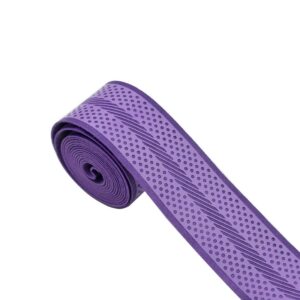 Xiaoyztan 5 Pcs Purple PU Anti-Slip Absorbent Racket Grip Tape for Tennis Badmiton