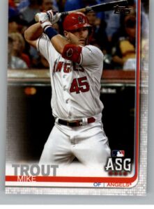 2019 topps update (series 3) #us146 mike trout los angeles angels official baseball trading card