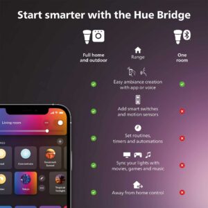 Philips Hue Play Starter Kit Two Black Hue Play Light Bars, Hue Hub, and Power Supply, Compatible with Alexa