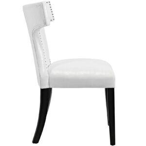 Modway Curve Vinyl Set of 2, Two Dining Chairs, White