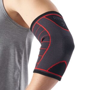 rymora fitness elbow brace- s, compression support sleeve for tendonitis, tennis elbow, golf elbow treatment, weightlifting & weak joints - reduce joint pain during any activity!