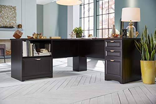 Realspace Magellan Performance 71"W L-Shaped Desk, Espresso