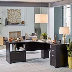 Realspace Magellan Performance 71"W L-Shaped Desk, Espresso