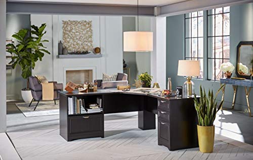 Realspace Magellan Performance 71"W L-Shaped Desk, Espresso